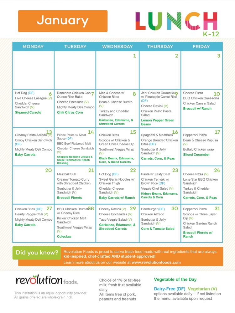 january-lunch-menu – Phineas Bates Elementary School